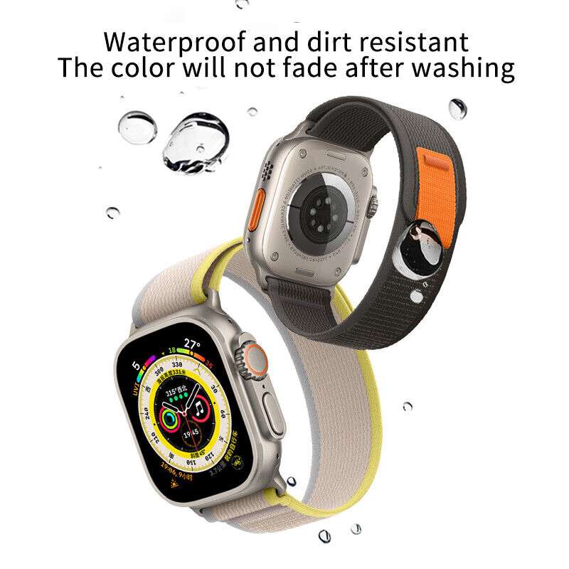 Trail Loop iwatch Bands - Black with Orange (42/44/45/49 MM) – Grippie ...